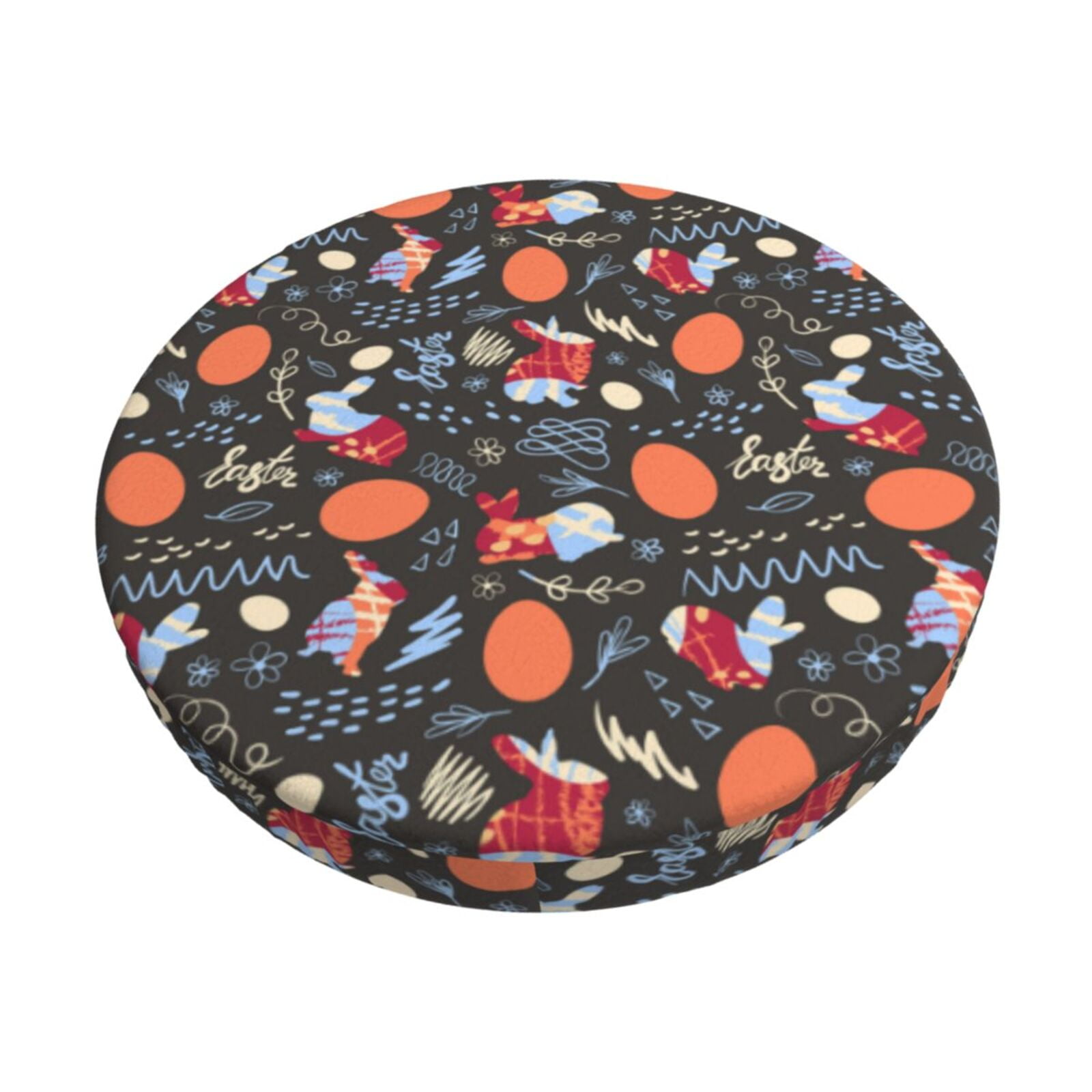 Fotbe doodles and Easter Pattern Stool Covers Round,Waterproof Round ...