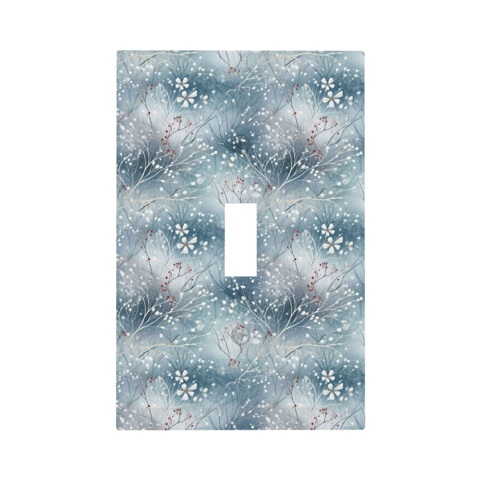 Fotbe enchanted winter snowflake holly Print Duplex Receptacle Wall ...