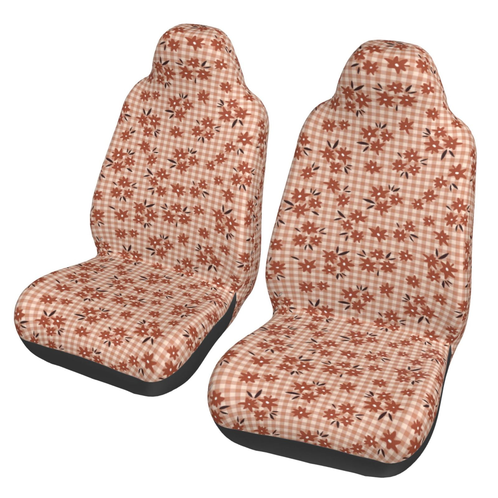 Fotbe fall flower plaid Pattern Automotive Seat Covers for Cars Trucks ...
