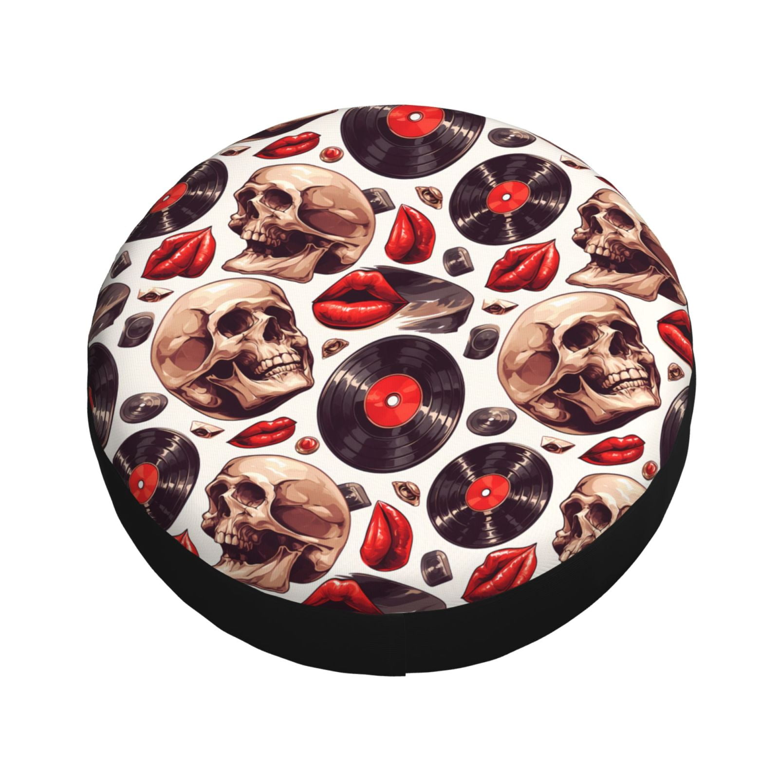 Fotbe record lips Skull Spare Tire Cover Thickening Universal Fit for ...