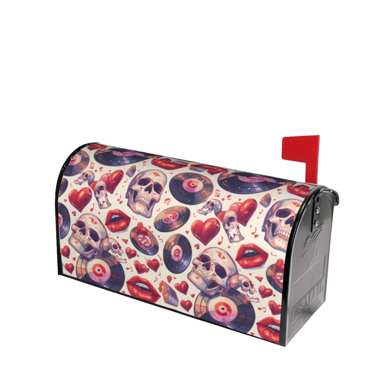 Fotbe record rock Skull lips Mailbox Covers Post Letter Box Cover ...