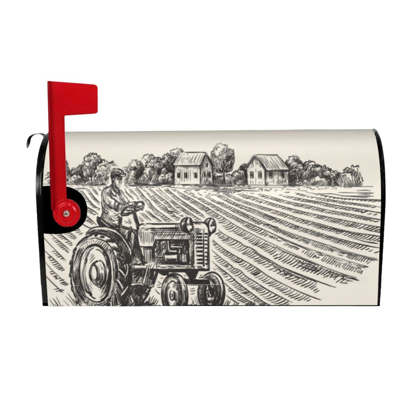 Fotbe retro tractor Mailbox Covers Post Letter Box Cover Garden Decor ...