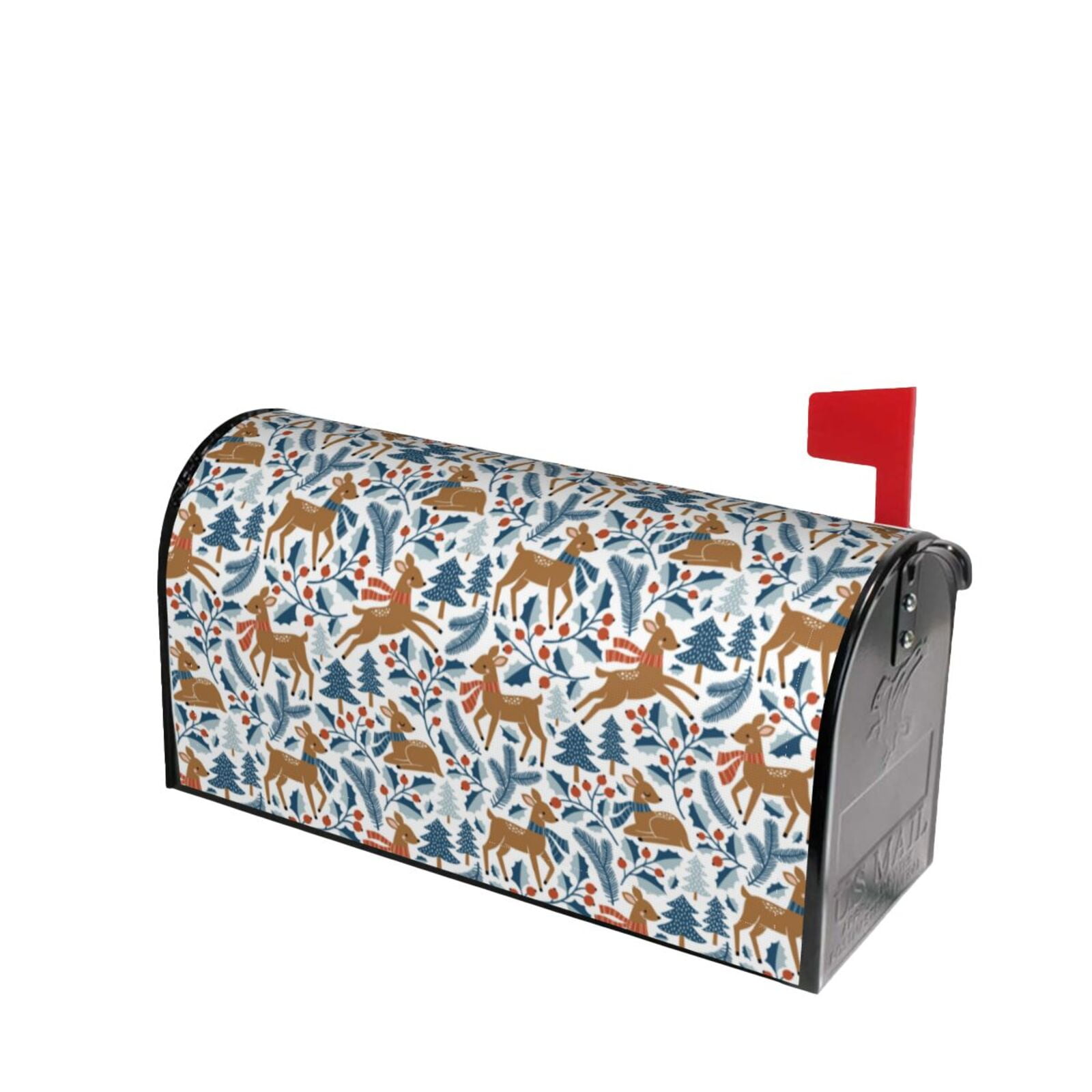 Fotbe winter Scarf deer Mailbox Covers Post Letter Box Cover Garden ...