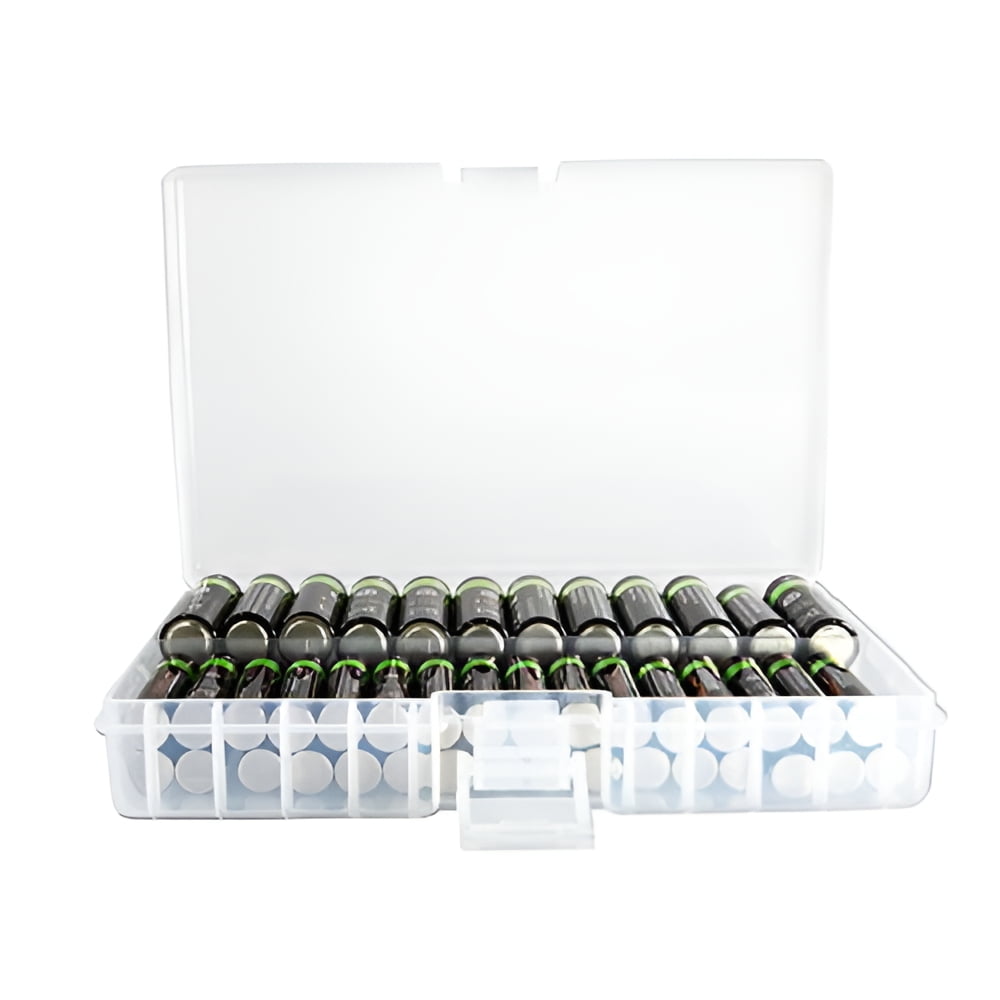 Foto&Tech Clear AA/AAA Plastic Battery Storage Case/Organizer/Holder ...