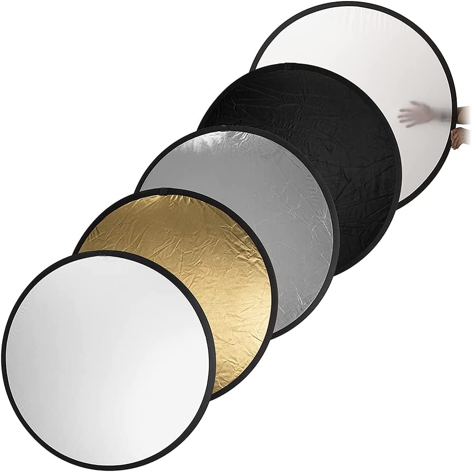 Fotodiox Pro 5-in-1 Reflector - 42in (100cm) Premium Grade Collapsible ...