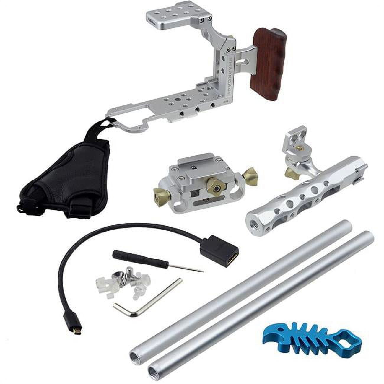 Fotodiox Sharkcage-a7II-Silver Pro Cinema Sharkcage for Sony 7II-Series ...