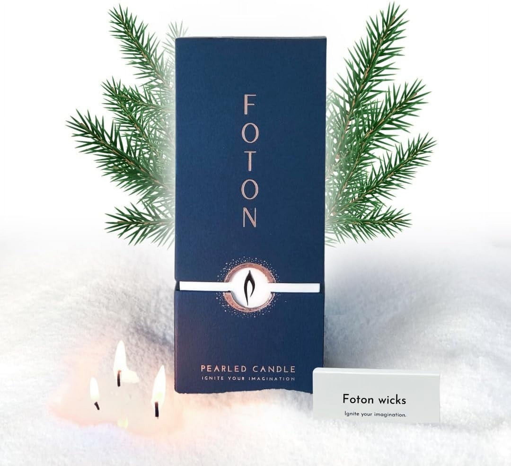 Foton Pearled Candle 18 Oz - Festive Fir Christmas Tree Scented Non ...