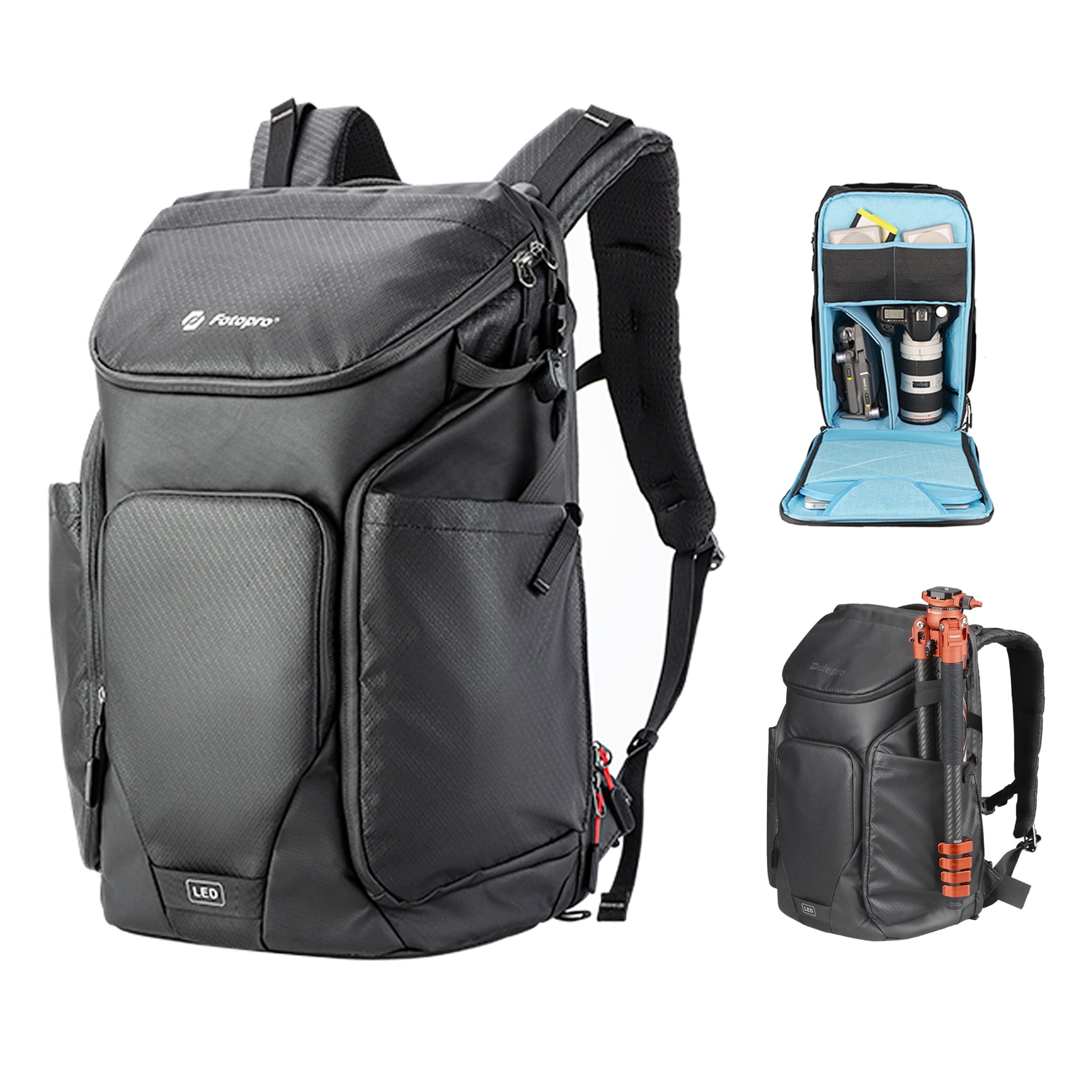 Fotopro 17.6L Camera Backpack Bag for DSLR Waterproof Large Tactical ...