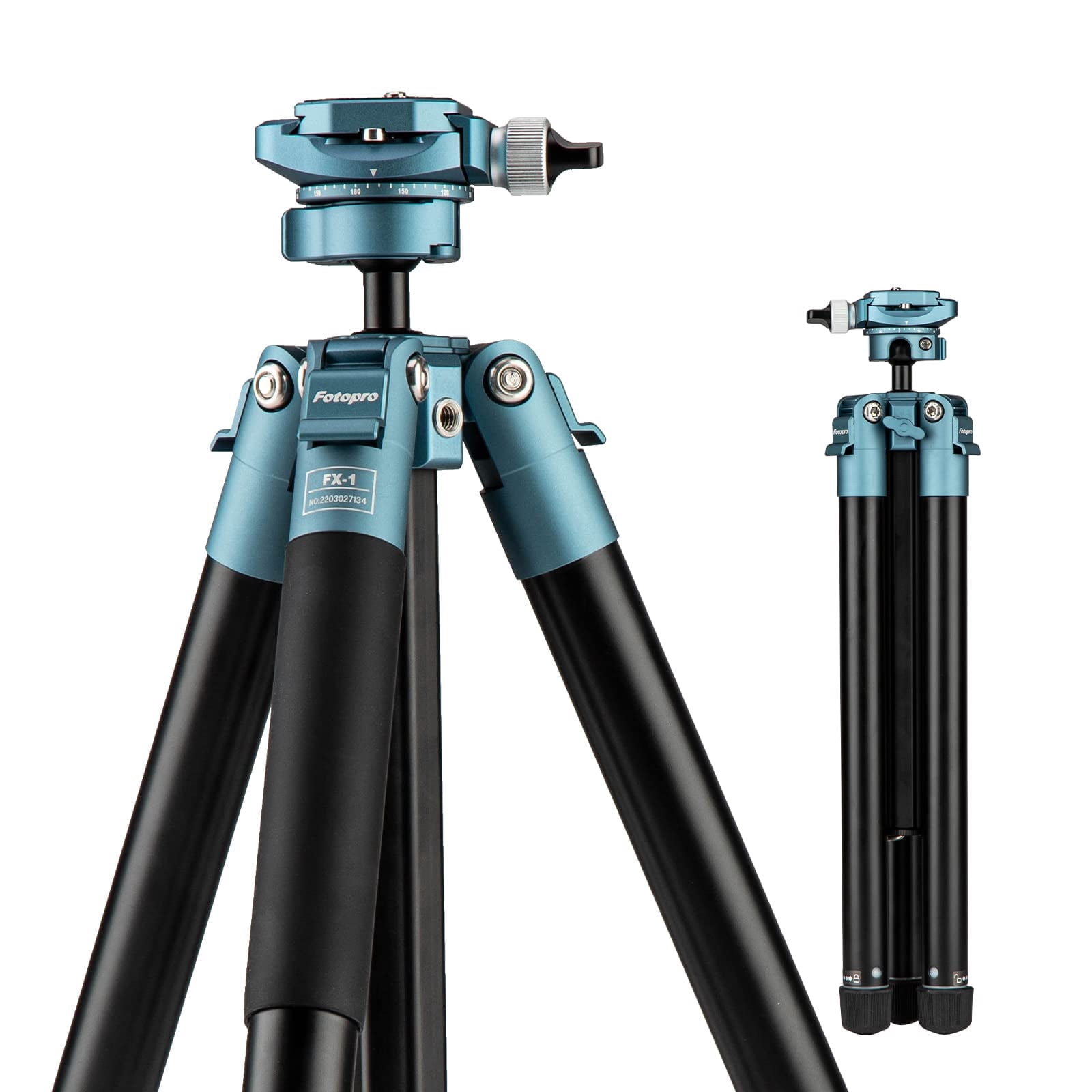 Fotopro 59 Inch Aluminum Portable Tripod, 360 Degree Ball Head DSLR ...