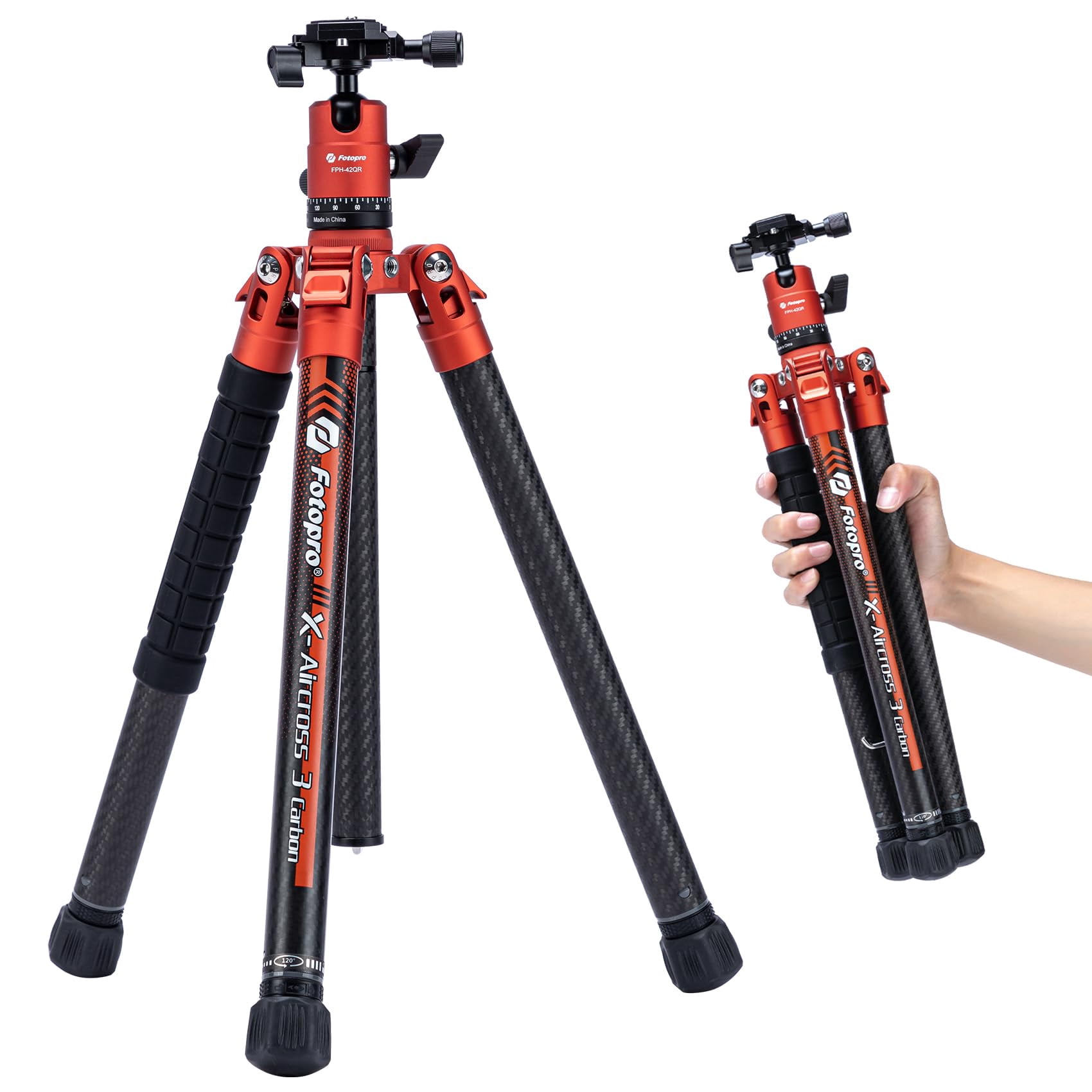Fotopro Carbon Fiber Tripod for Camera 2lbs Ultralight 62 Inch Travel ...
