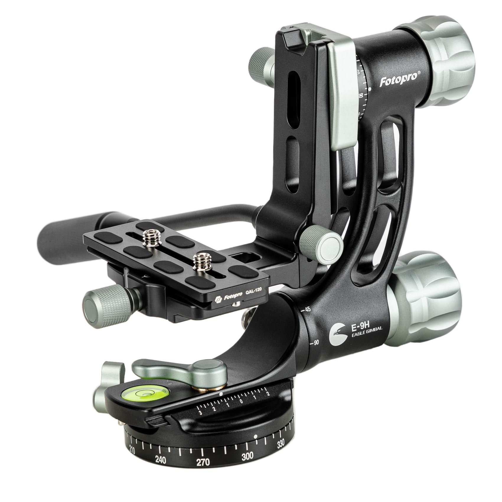 Fotopro Gimbal Head E-9H, Heavy Duty Aluminum Video Head for Wildlife ...