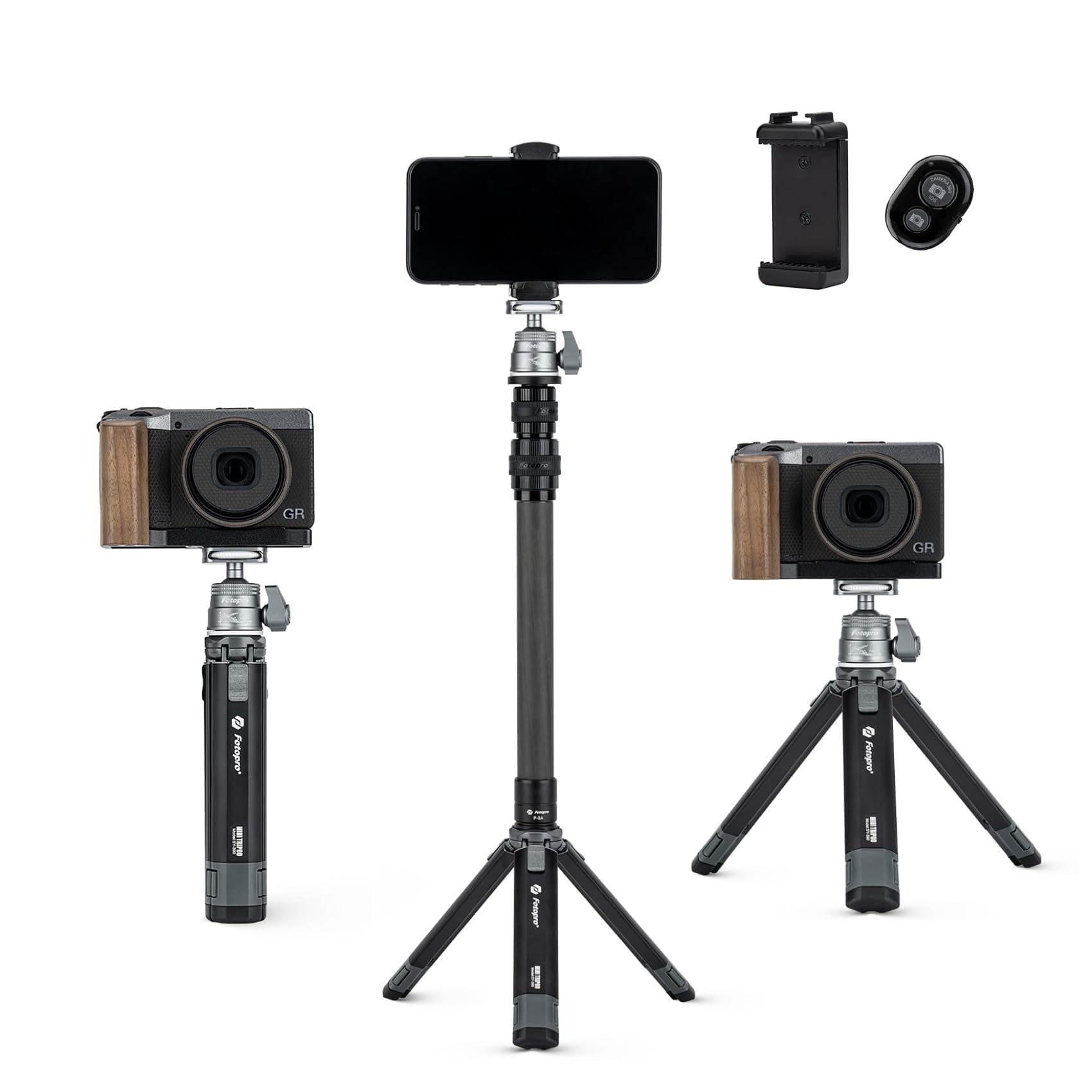 Fotopro Mini Camera Tripod Kit, Extendable Small Desktop Tripod with ...