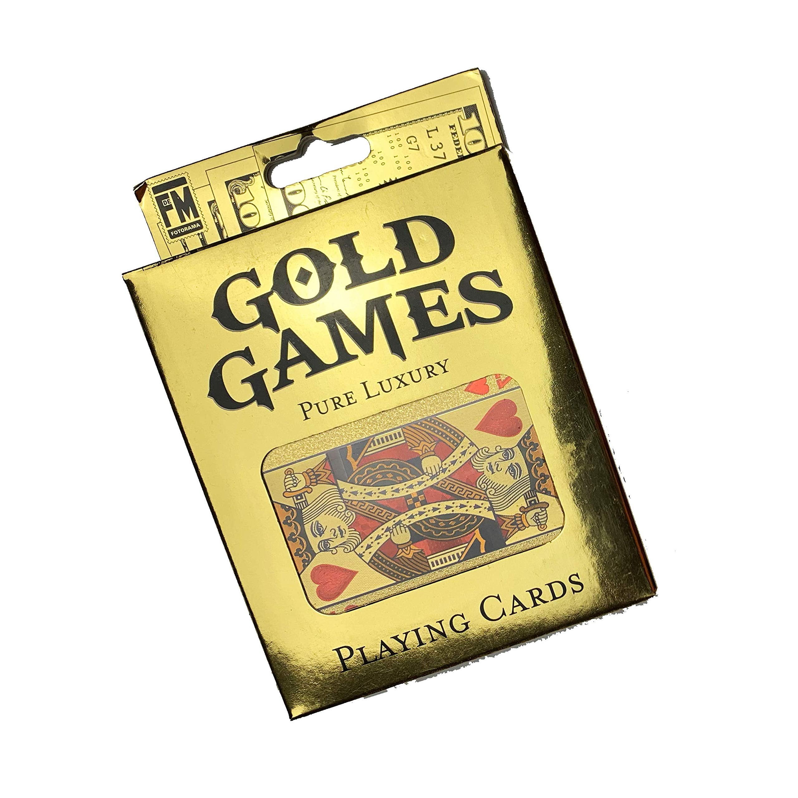 Fotorama Gold Games Gold Playing Cards, Pro-Shuffle, Water-Resistant ...