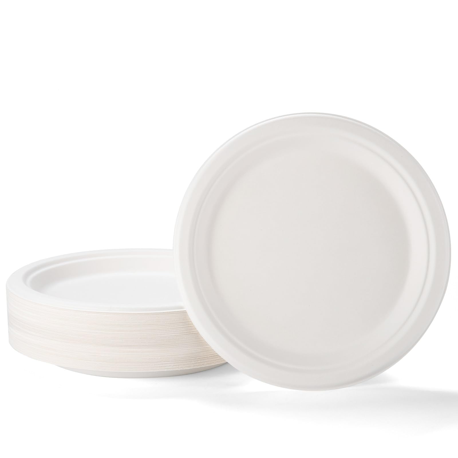 FouFuoJeg Paper Plates,9ITSC Inch,50 Count,2X Stronger,Biodegradable ...
