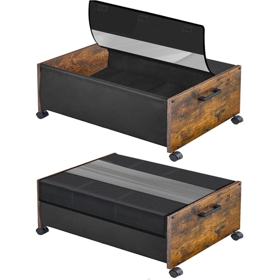 Foucssomei Under Bed Storage With Wheels, Under Bed Storage Containers ...