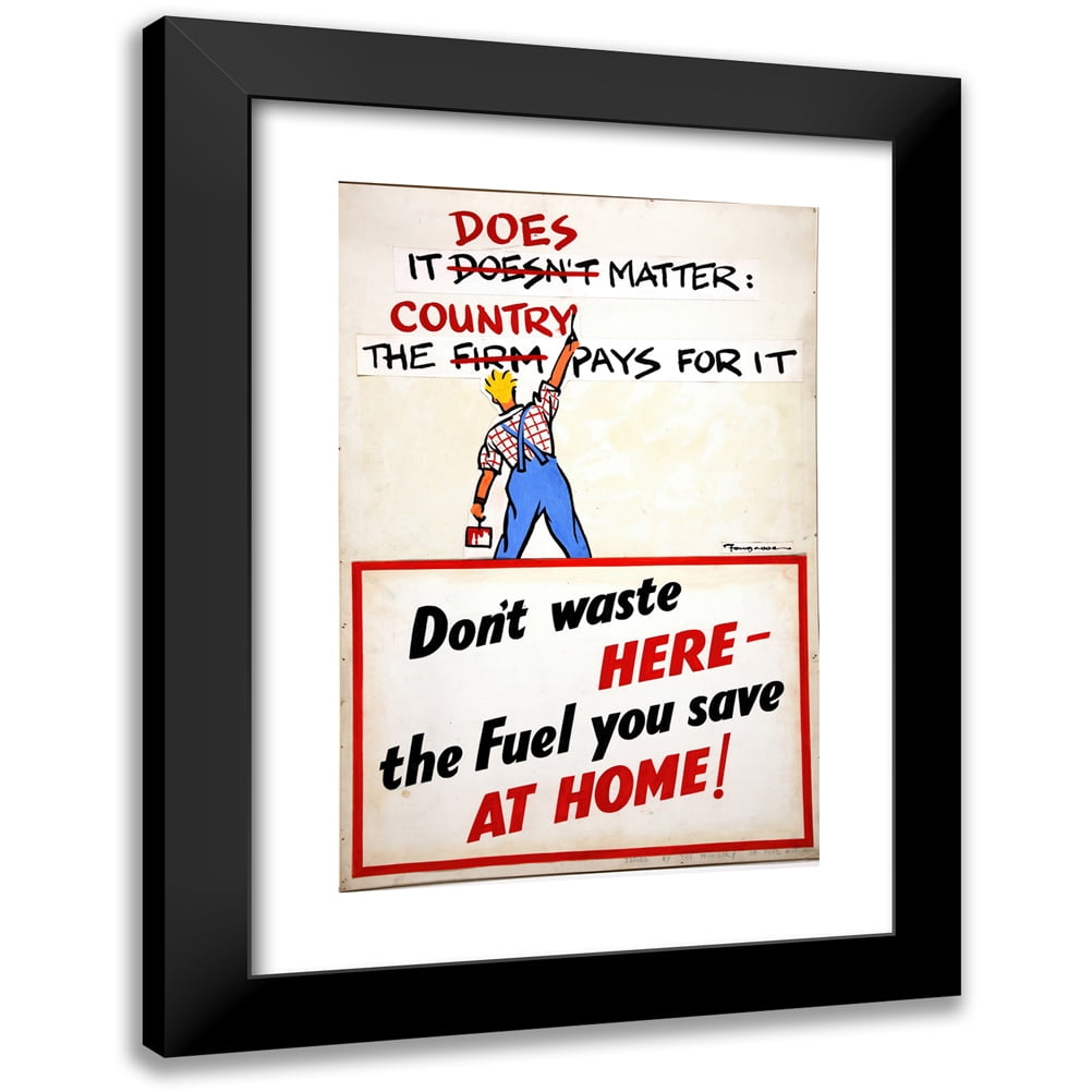 Fougasse 13x18 Black Modern Framed Museum Art Print Titled - It Does ...