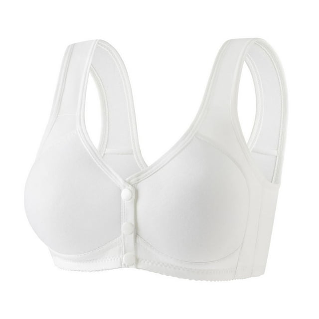 Fouhkni Front Closure Bras for Women Plus Size Wirefree Full Coverage ...