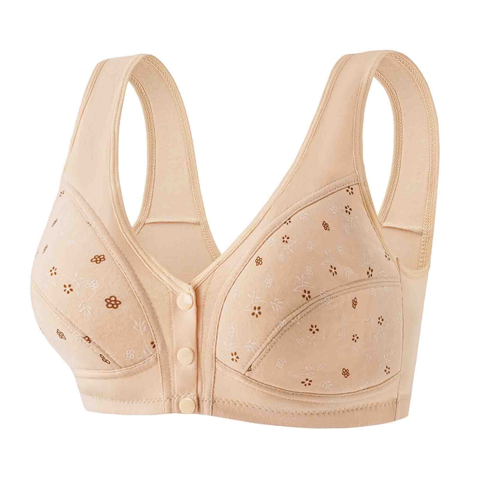 Fouhkni Front Closure Bras for Women Wireless Padded Push up Support ...