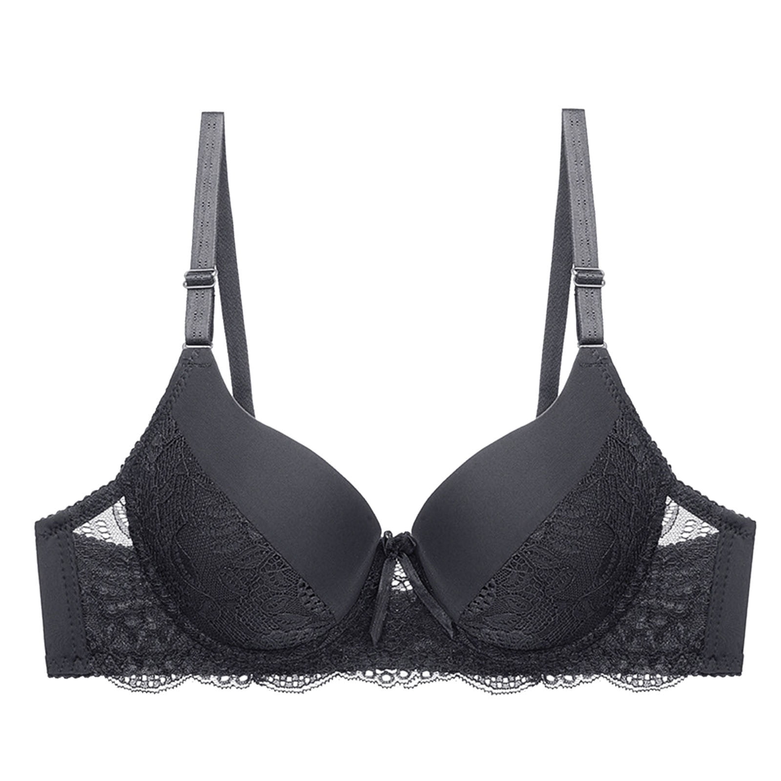 Fouhkni Womens Lace Underwire Bra Padded Push up Bras Underwear Full ...