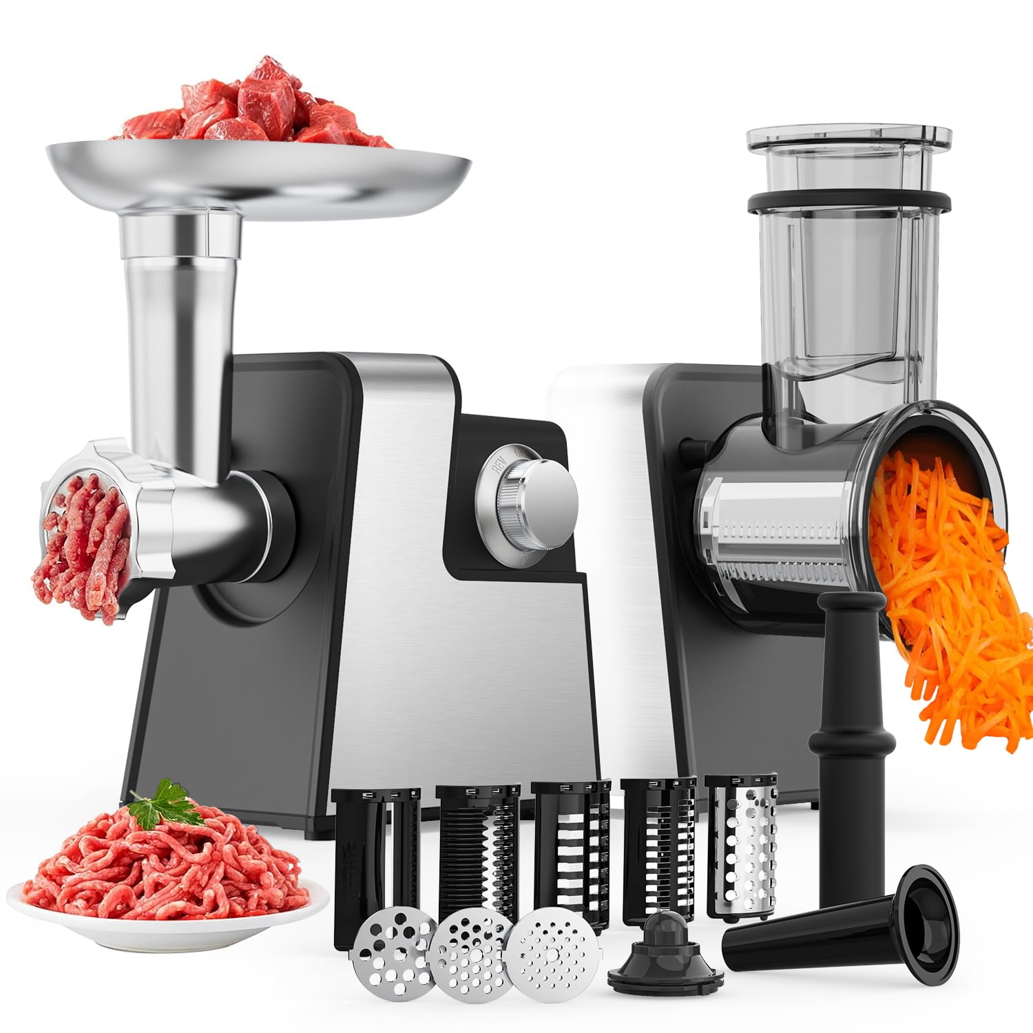 Foukus 5 in 1 Electric Meat Grinder: 2500W Heavy Duty Meat Grinder with ...