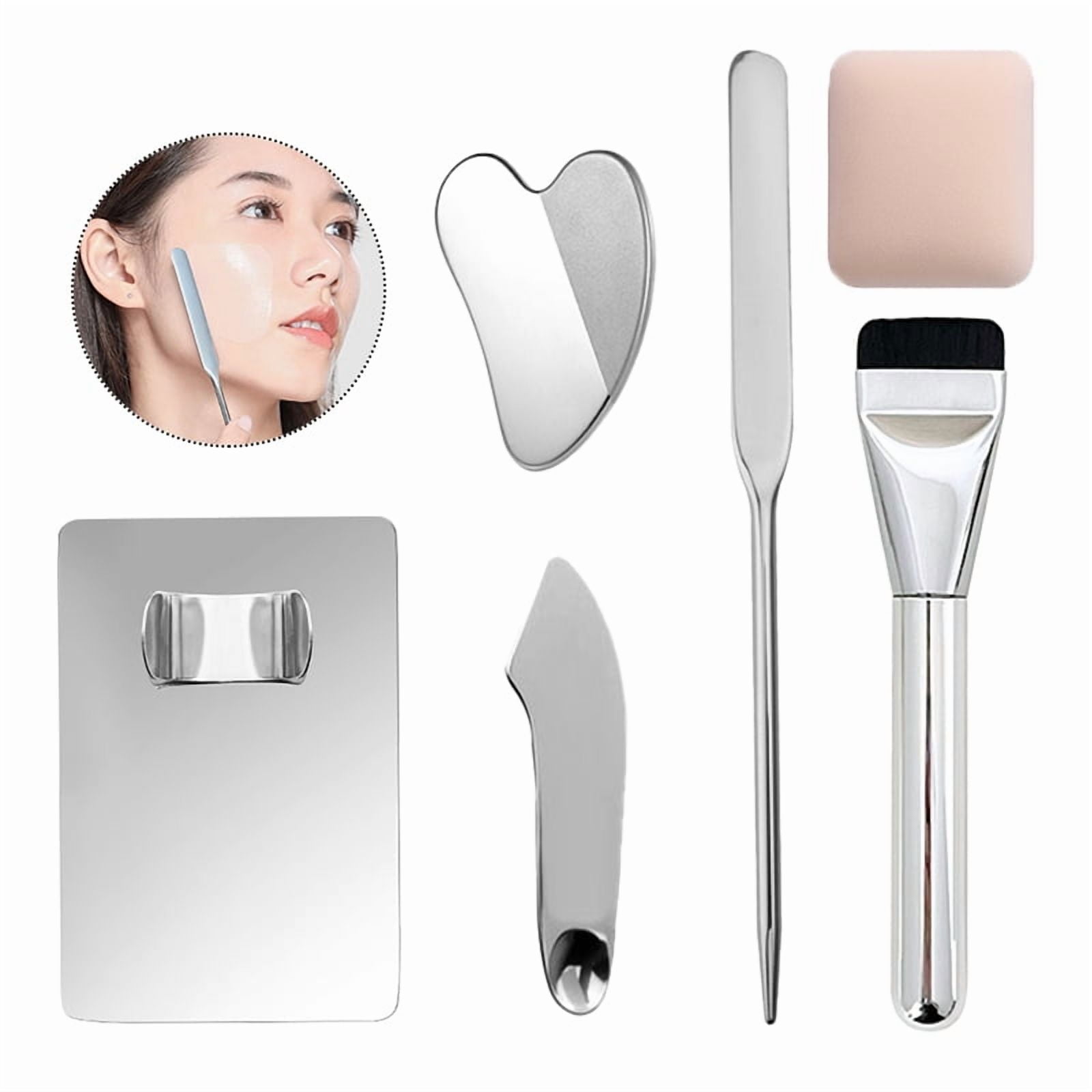 Foundation Cream Makeup Brush Mixing Palette Kit，1 Mixing Palette + 3 ...