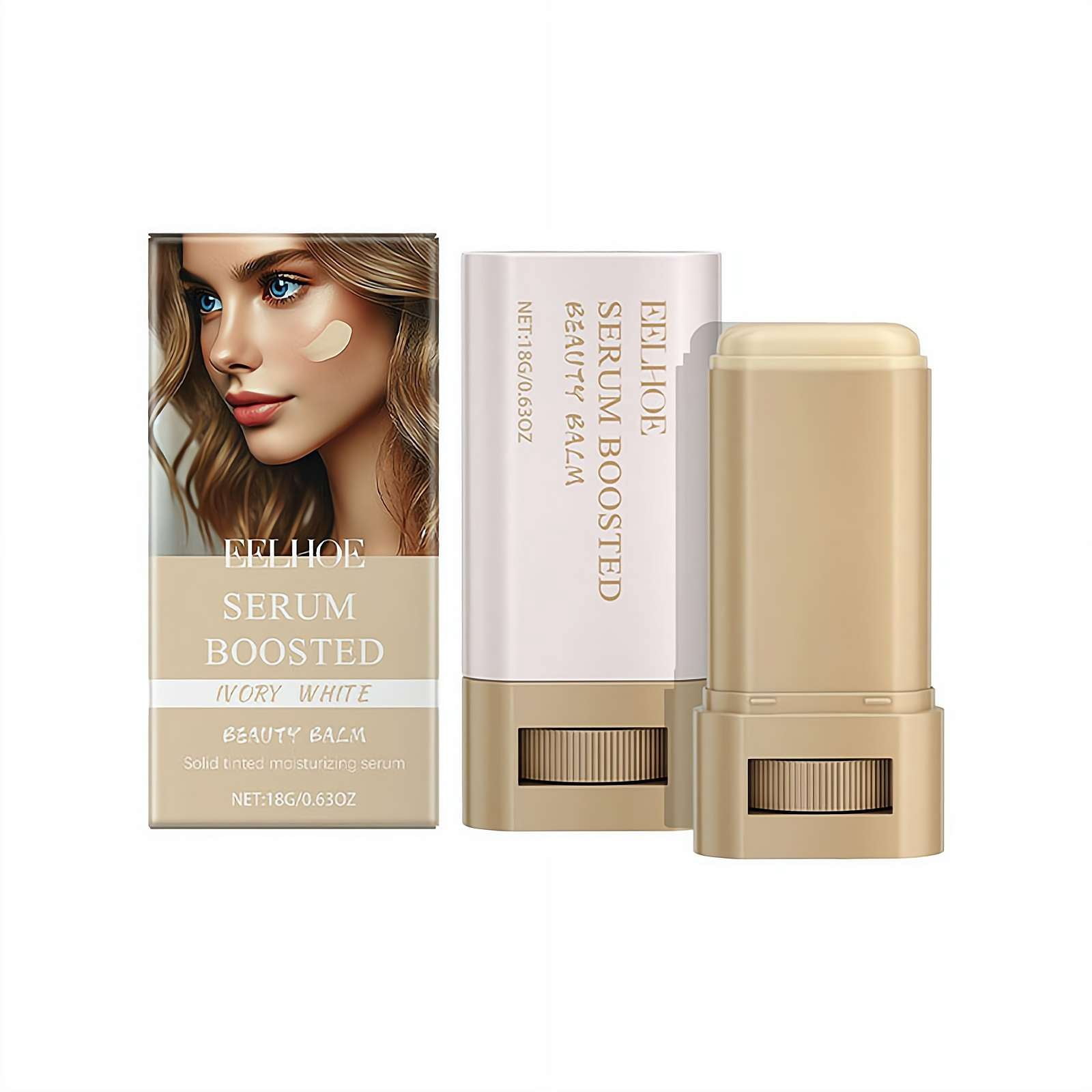 Foundation Stick, Hydrating Skin Tint with Hyaluronic Acid & Vitamin E ...