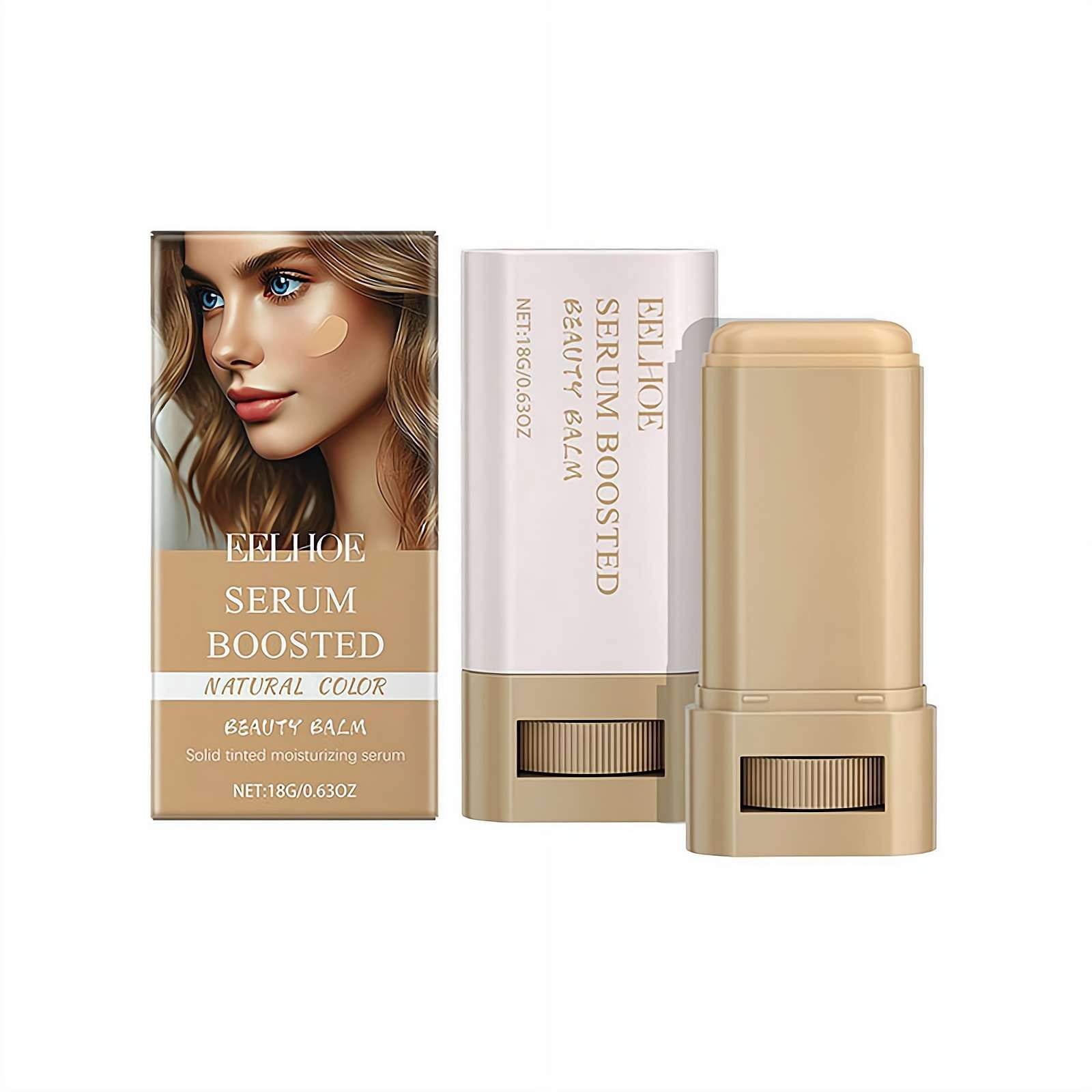 Foundation Stick, Hydrating Skin Tint with Hyaluronic Acid & Vitamin E ...