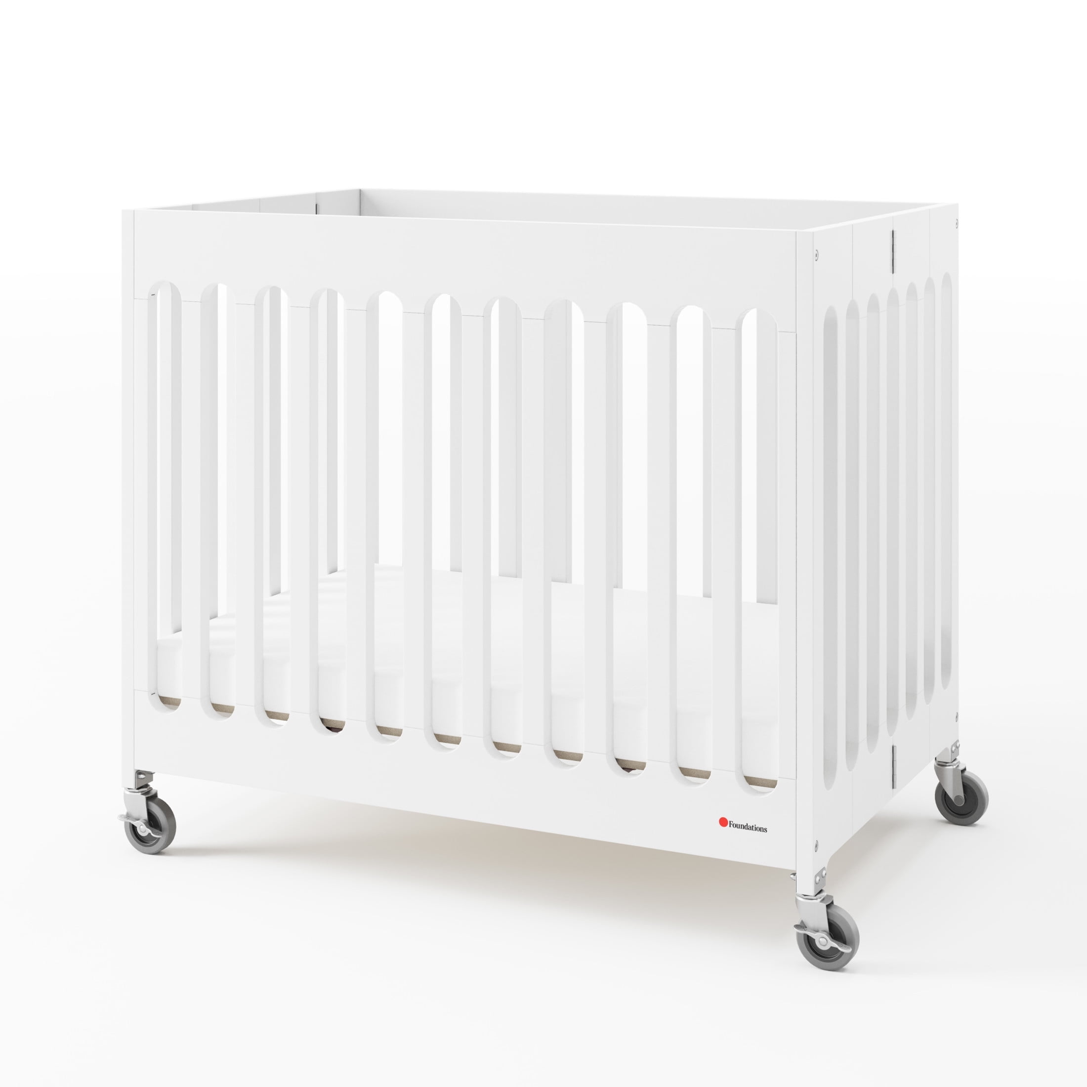 Foundations Boutique Compact Folding Hotel Crib with 3" Mattress and ...