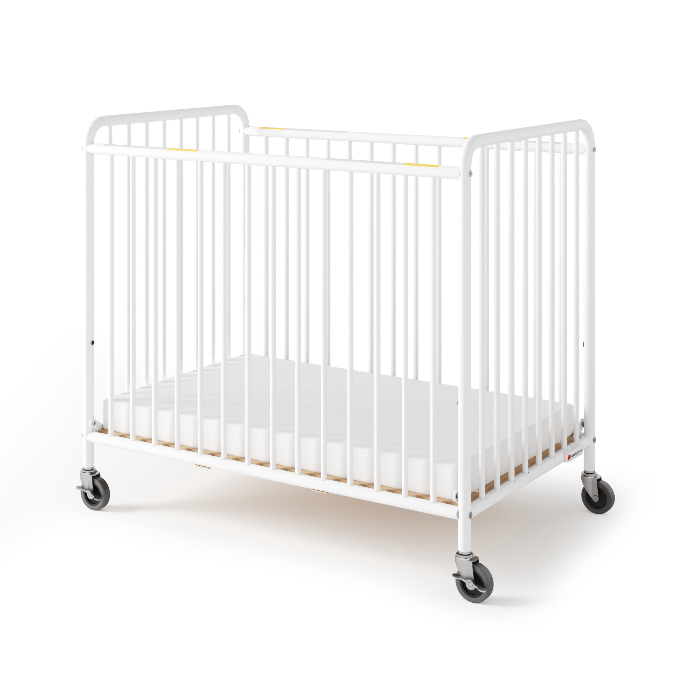 Foundations Chelsea Compact Slatted Metal Evacuation Crib with 3 ...