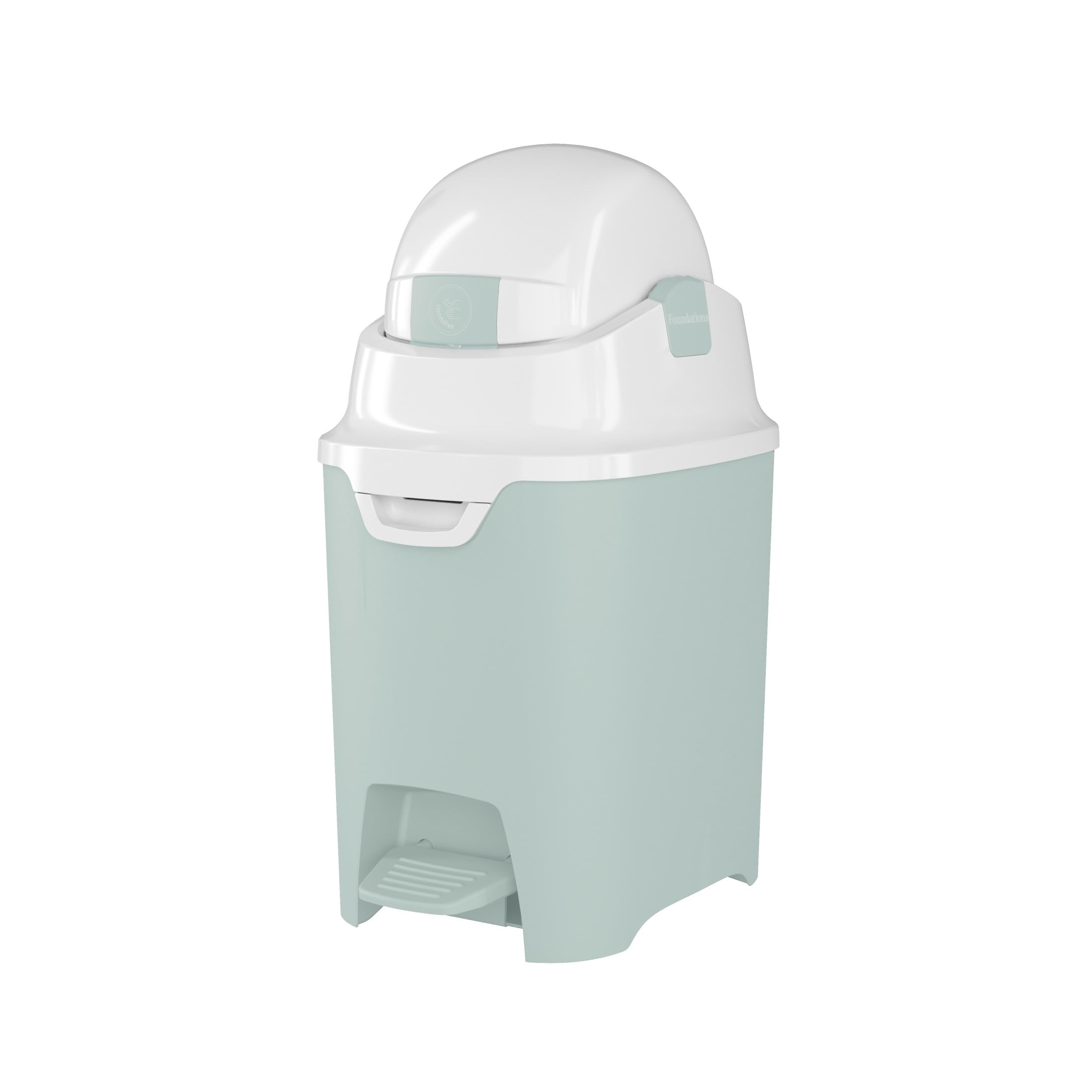 Foundations Mini Hands-Free Diaper Pail with Airtight Lid - Durable ...