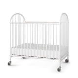Foundations, Compact Folding Steel Crib, includes 4" Mattress, White ...