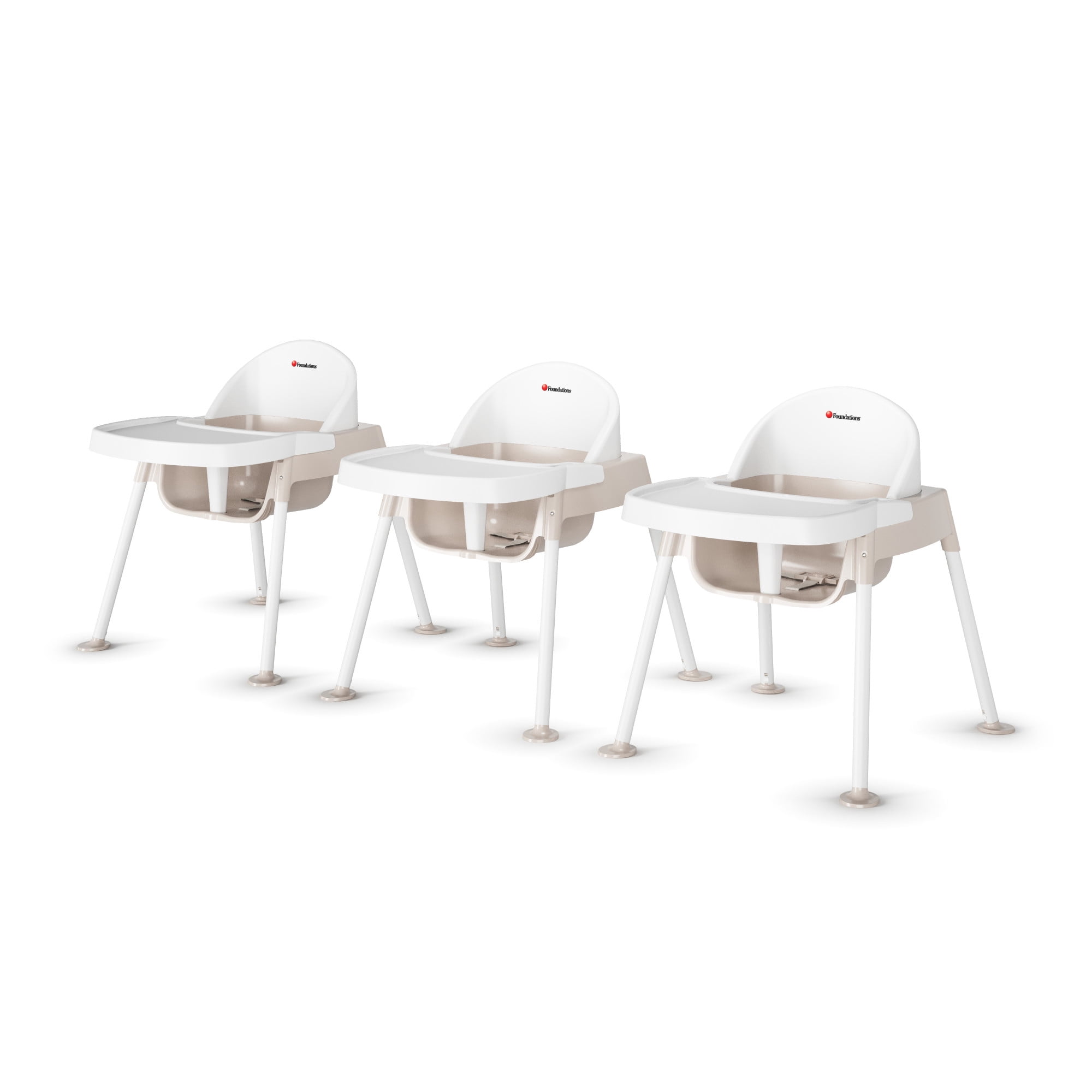 Foundations Secure Sitter 13" 3 Pack Feeding Chairs with Removable Tray ...