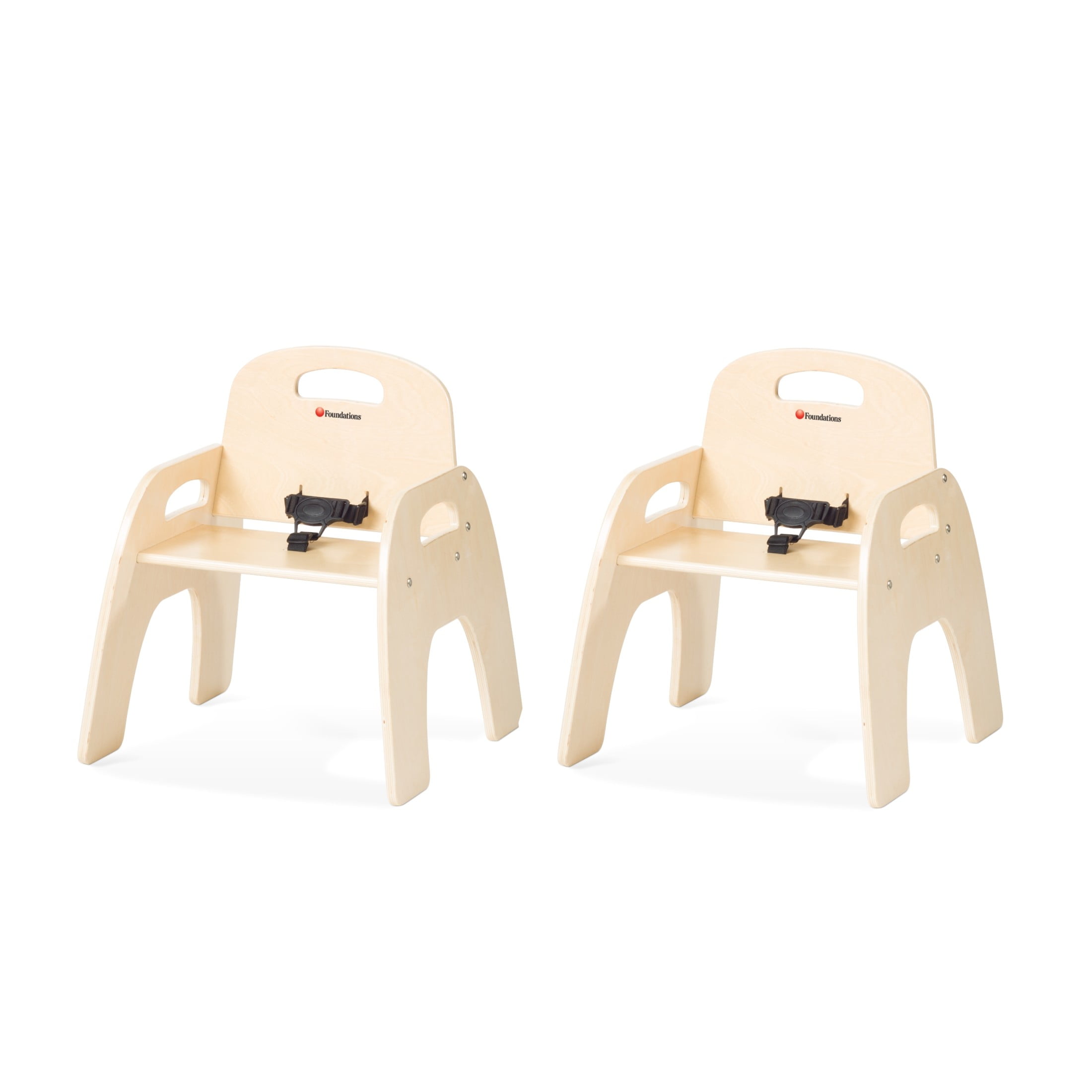 Foundations Simple Sitter 11” Low Wood Feeding Chairs, Stackable Wood ...