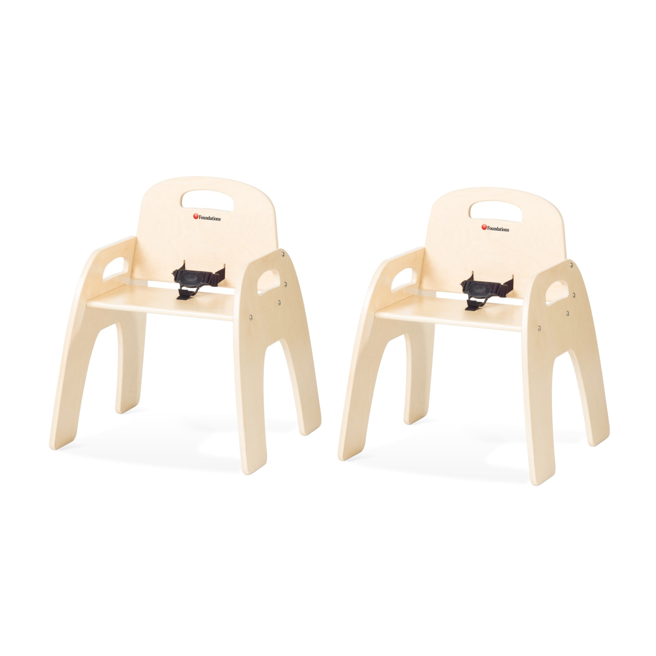 Foundations Simple Sitter 13” Low Wood Feeding Chairs, Stackable Wood ...