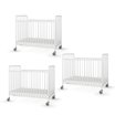 Foundations, Compact Folding Steel Crib, includes 4" Mattress, White ...