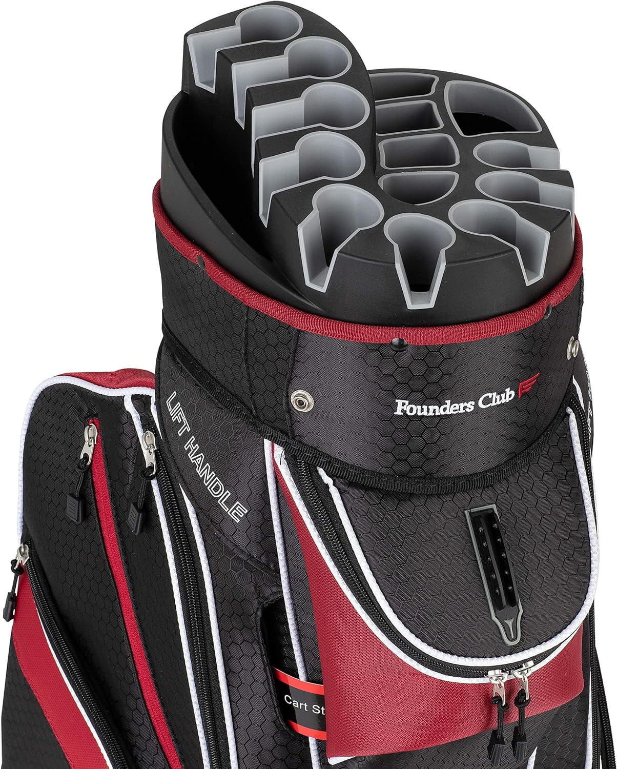 Founders Club Generation 2 Organizer Golf Cart Bag for Men with 14 Way Head Lock Anti Rattle ...