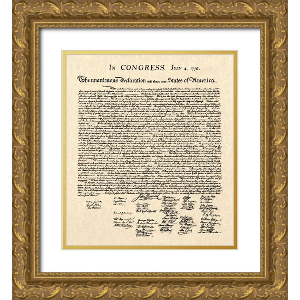 Founding Fathers 20x22 Gold Ornate Wood Framed with Double Matting ...