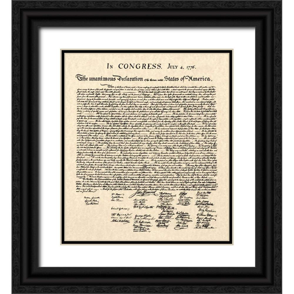 Founding Fathers 26x29 Black Ornate Wood Framed with Double Matting ...