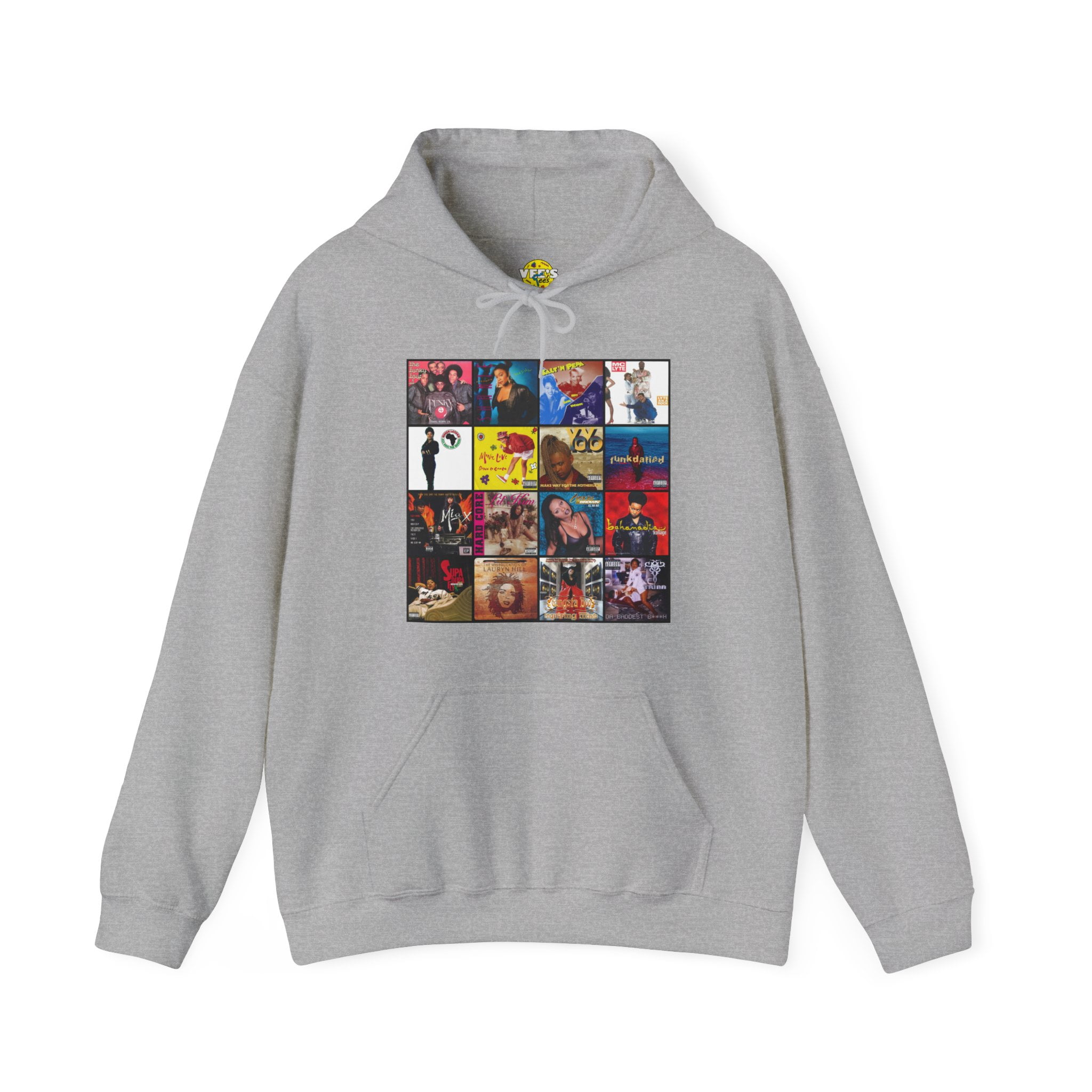 Founding Ladies of Hip Hop Album Cover Collage Hoodie - Walmart.com