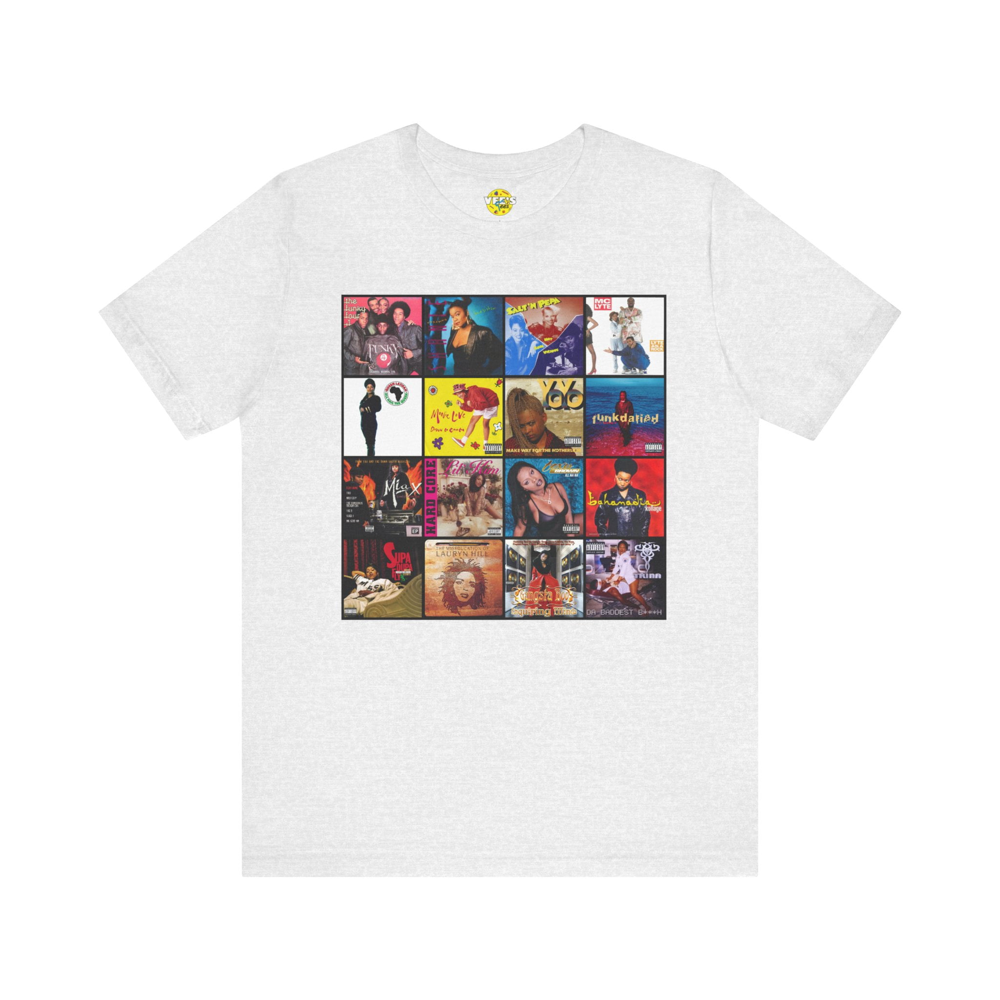 Founding Ladies of Hip Hop Album Cover Collage T-Shirt, Vintage Rap ...