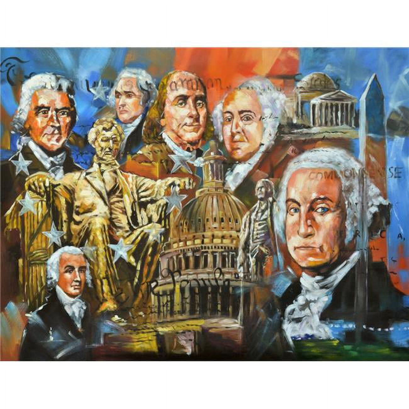 Founding Presidents Gallery Wrap Art, Multi Color - Walmart.com