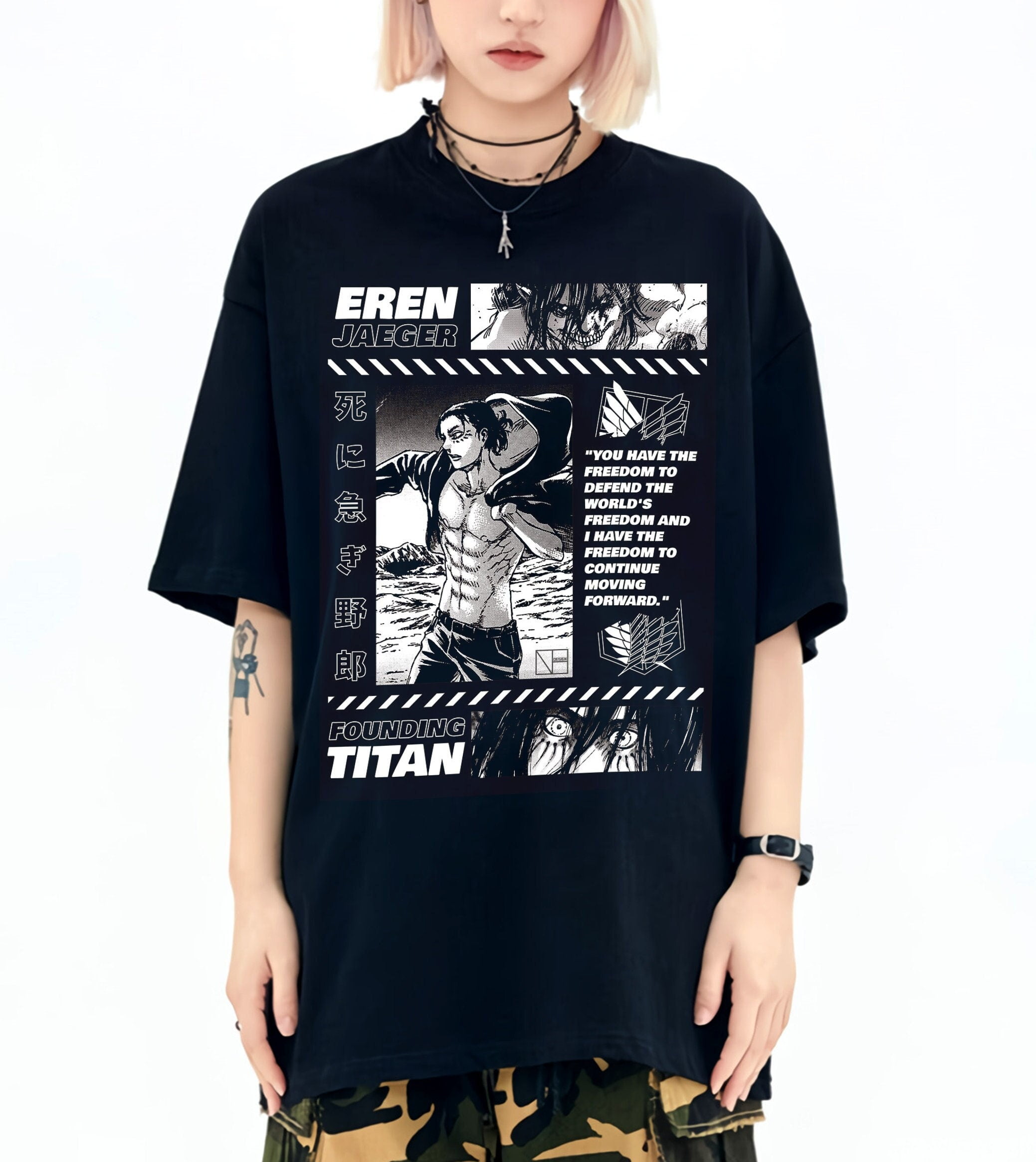 Founding Titan Eren yeager Shirt, Eren yeager Shirt, Eren yeager Merch ...
