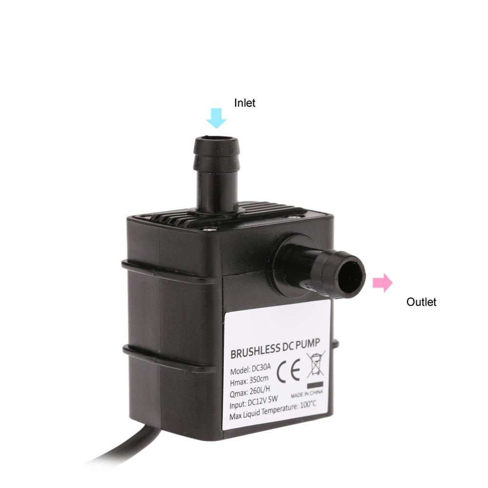 Fountain,Dc12v 5w Pump Waterproof 260l/h Water Oil Pump 5w Water Water ...