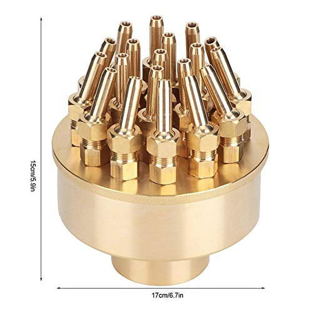 Fountain Nozzle Brass 3 Layers Adjustable Watering Sprayer Pond ...