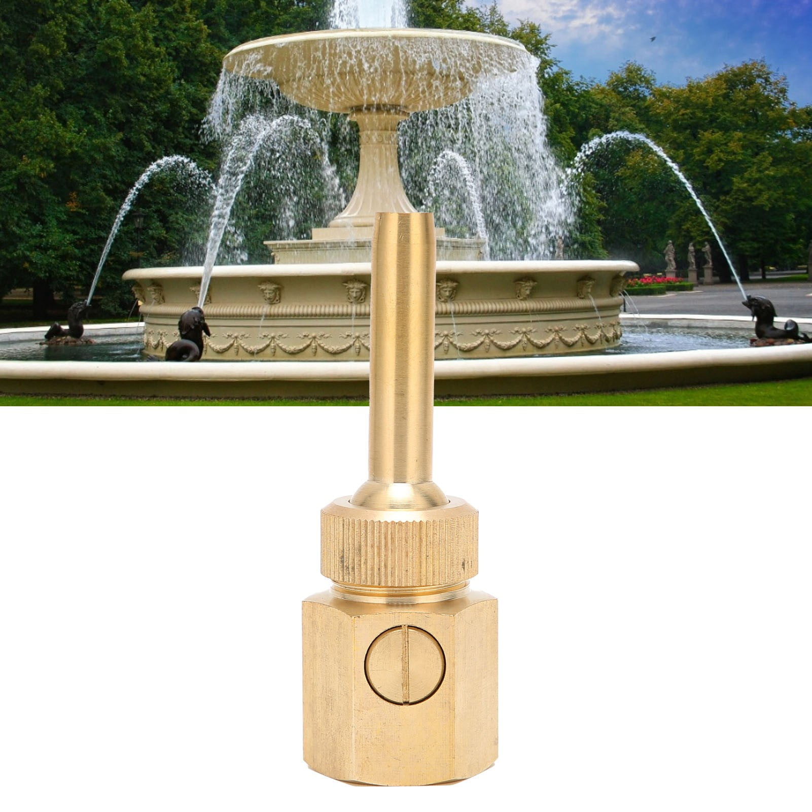 Fountain Nozzle Brass Adjustable Direction Jet Water Spray Sprinkler ...