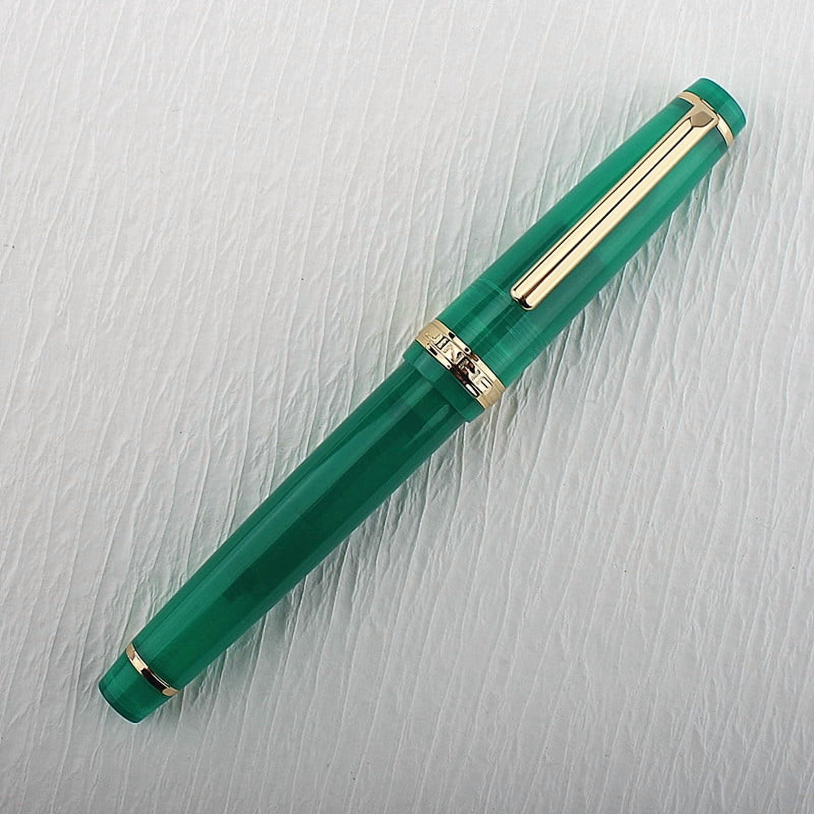 Fountain Pen Model 82 with Acrylic Golden Trim Converter and EF F M ...