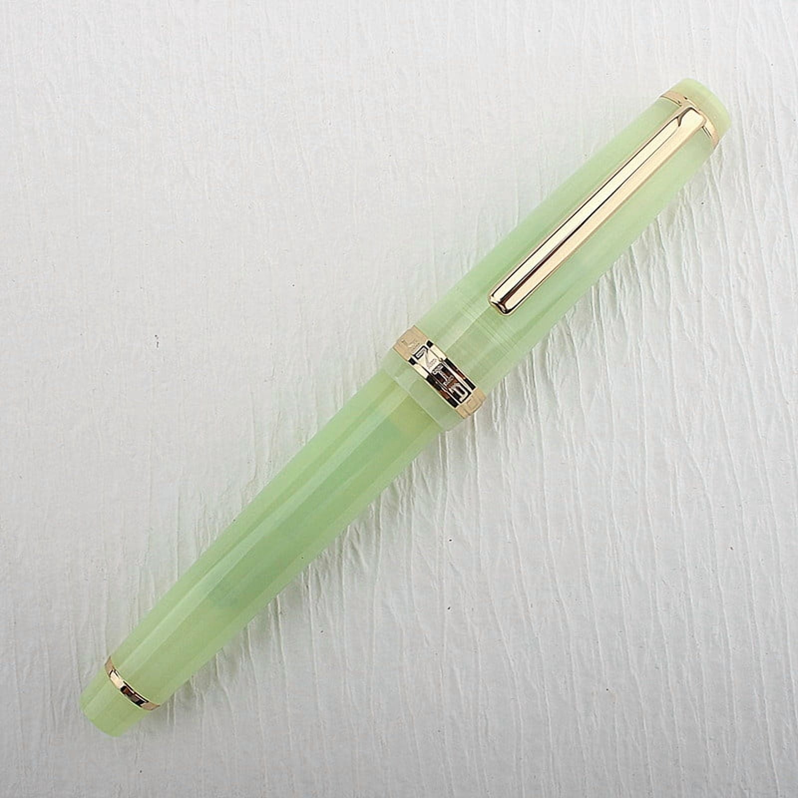 Fountain Pen Model 82 With Acrylic Golden Trim Converter And EF F M fountain-pen-model-82-with-acrylic-golden-trim-converter-and-ef-f-m
