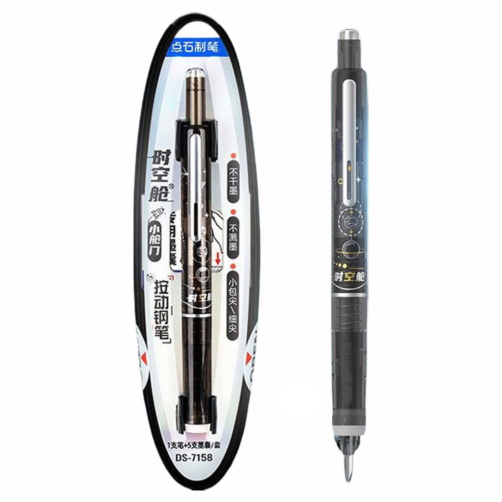 Fountain Pen Retractable, Portable Retractable Fountain Pen, Blue ...