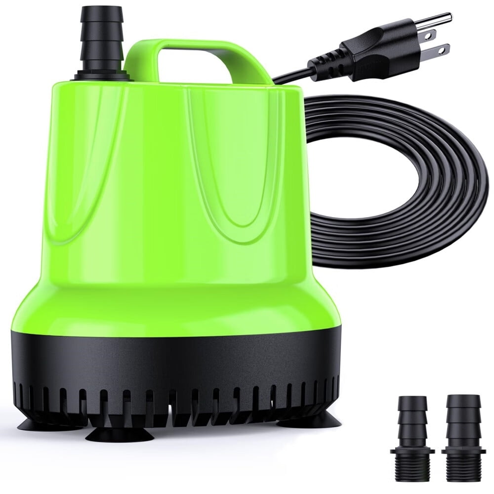 Fountain Submersible Water Pump: 330 GPH 25W Small Sump Pump for ...