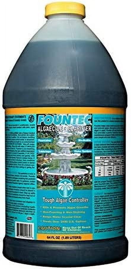 Fountec 64 Ounce Pond Chemical, Fast Acting Water Algae Eliminator ...